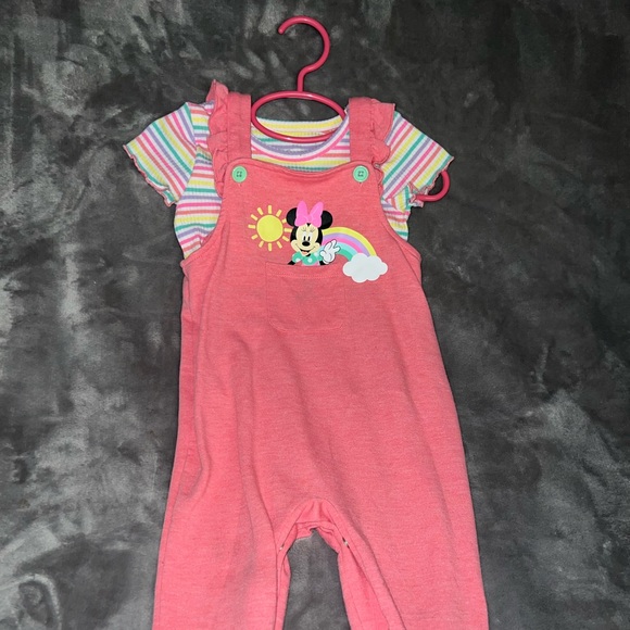Matching Sets | Disney Baby Pink Minnie Mouse Overalls | Poshmark